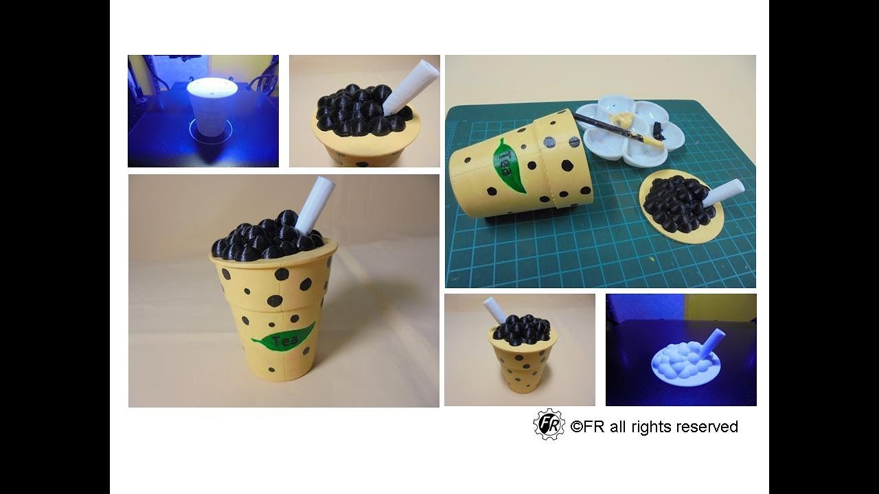 3D printed(3D列印) Boba milk tea(珍珠奶茶) | Anycubic i3 Mega & SolidWorks ...