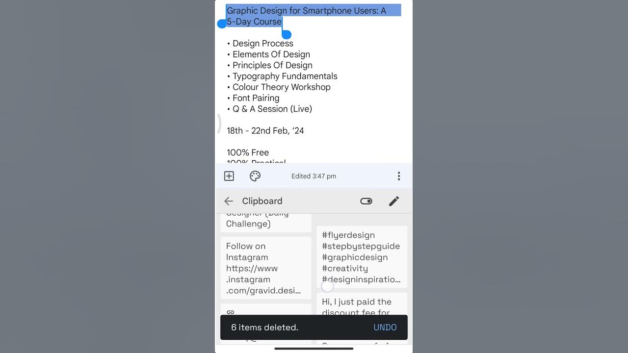 How to copy and paste multiple text In Android Clipboard - YouTube