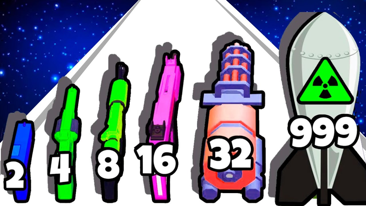 Merge Gun Run - Level Up Gun All Levels Gameplay - YouTube