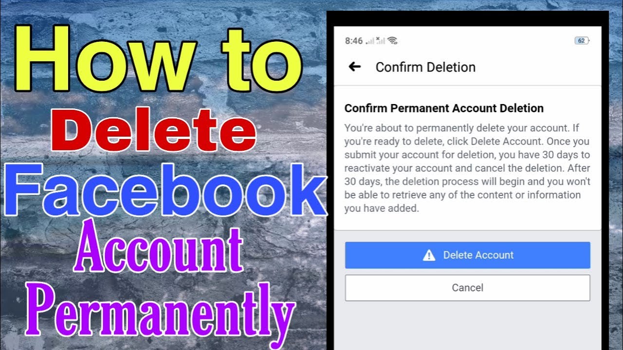 How To Delete Facebook Account Permanently 2020 | Facebook Application ...