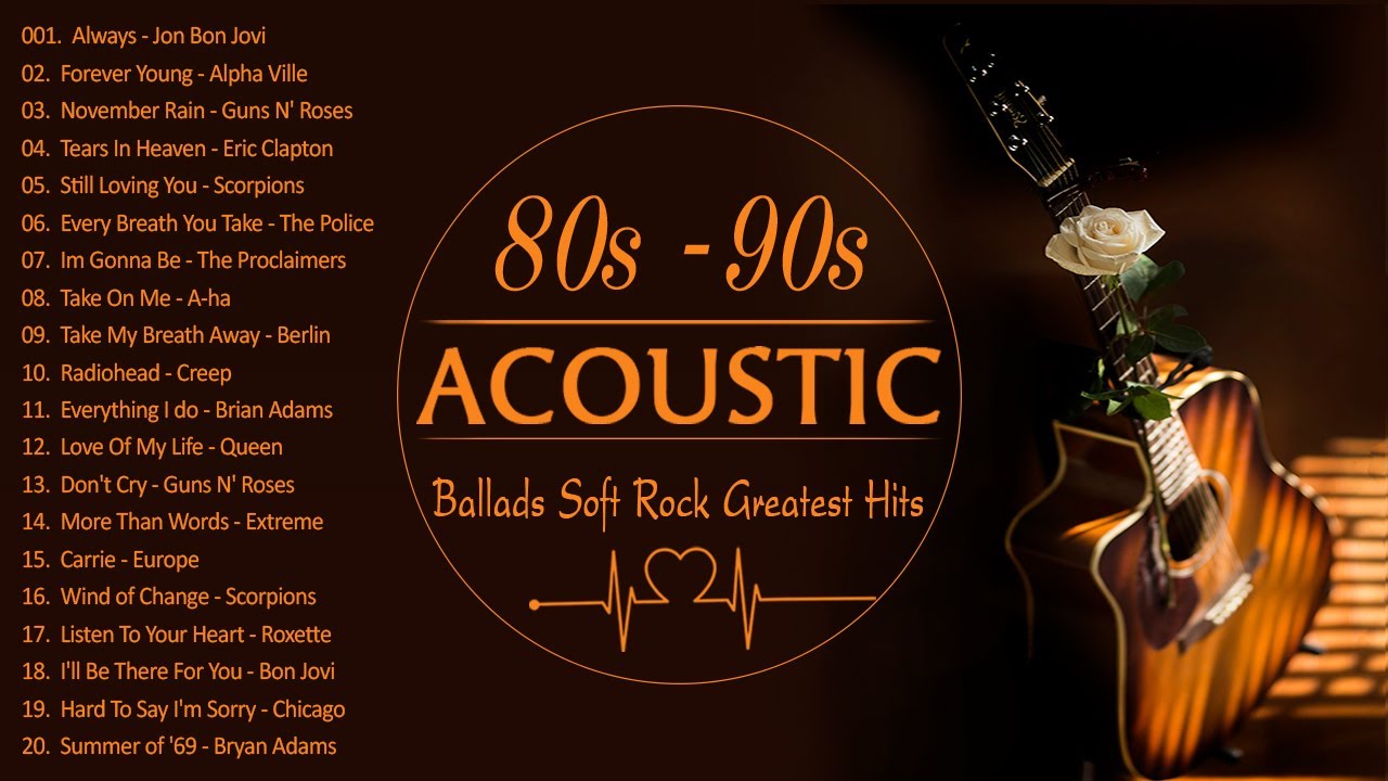 Greatest Ballads Soft Rock Acoustic 80s 90s - Classic Acoustic Soft ...
