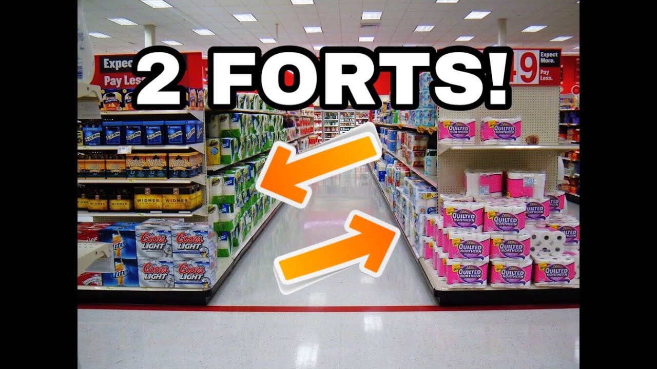 FORT WARS IN TARGET *MASSIVE FORTS* - YouTube