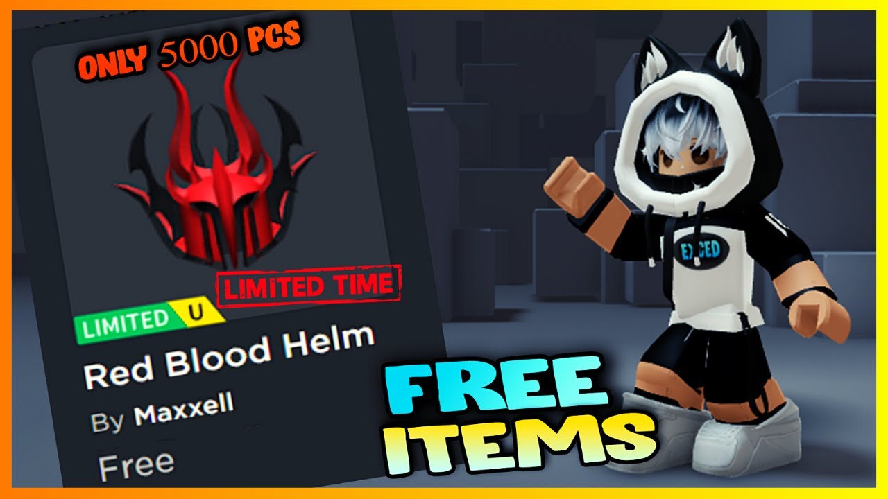 Only 5.000 Pieces, NEW FREE UGC LIMITED ITEMS ON ROBLOX cool helm HURRY ...