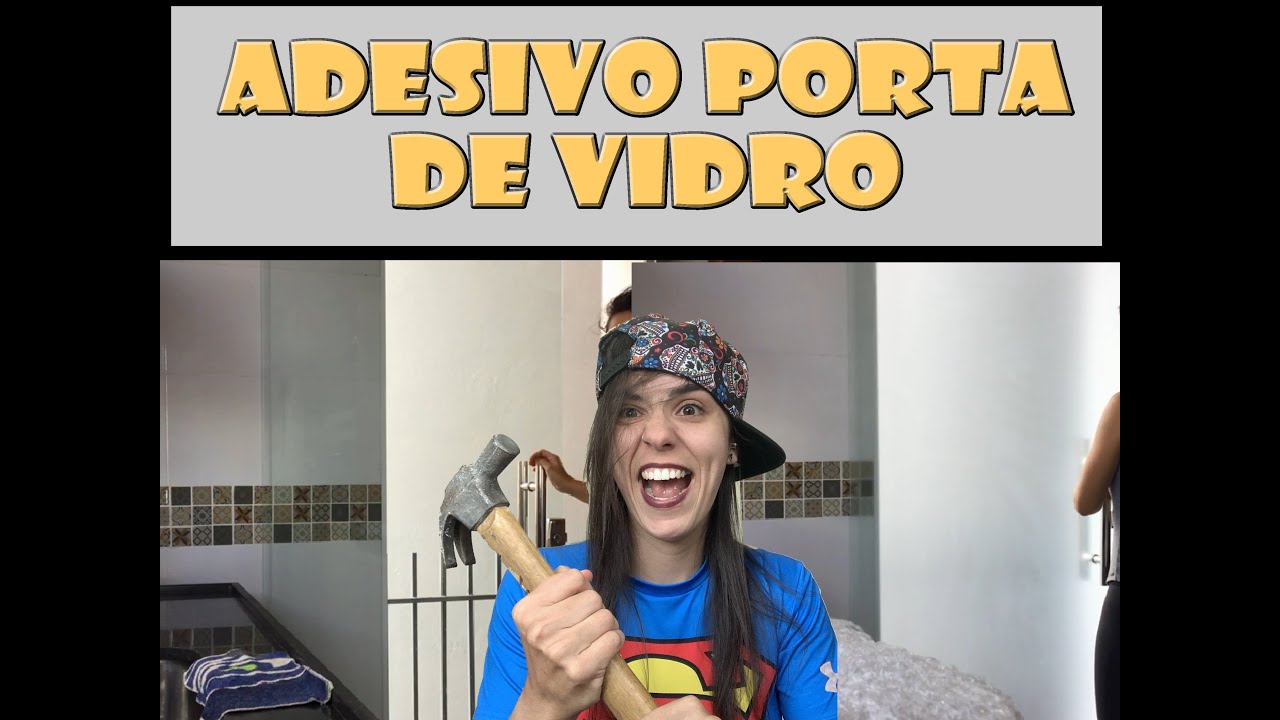 ADESIVO NA PORTA DE VIDRO - PLOTAGEM - YouTube