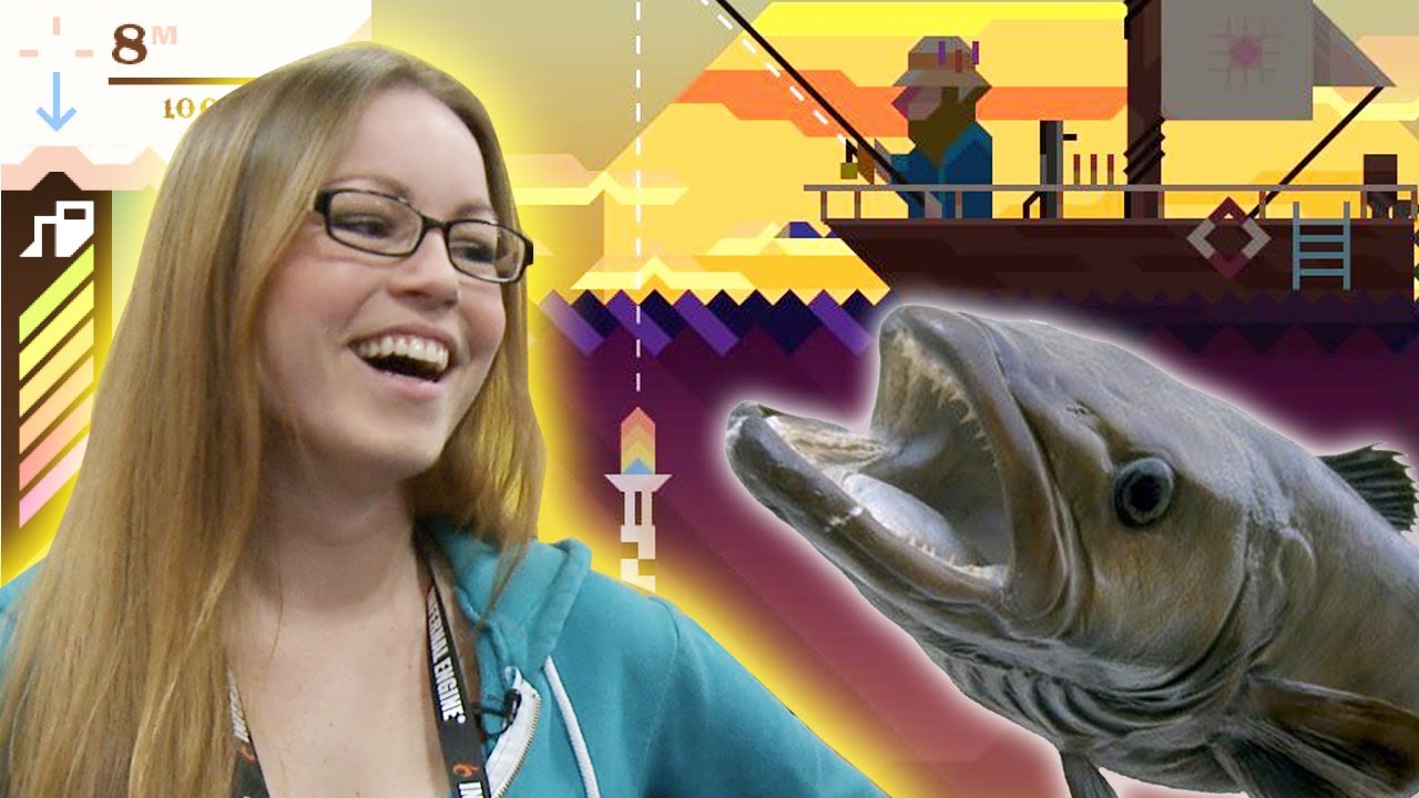 Jackie Goes Deep with Ridiculous Fishing! Kill fish with machine guns ...