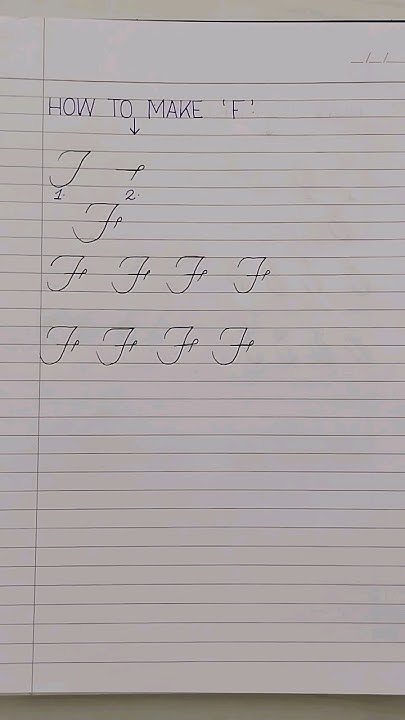 Cursive Writing|Ep-11: How to Make "F"Step by Step|#calligraphy # ...