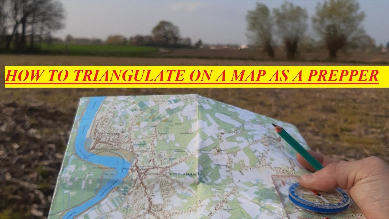 How to to easy triangulate your position on a map as a prepper. - YouTube