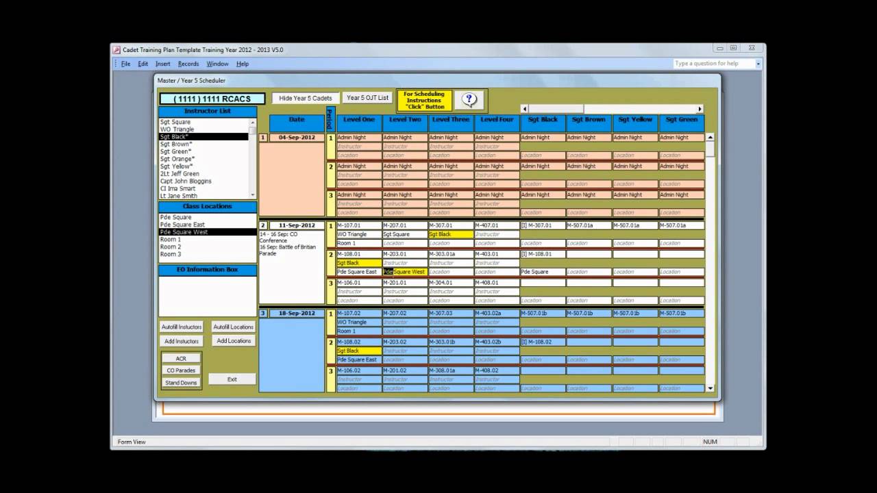 Cadet Training Plan Template Instructional Video 10B - YouTube