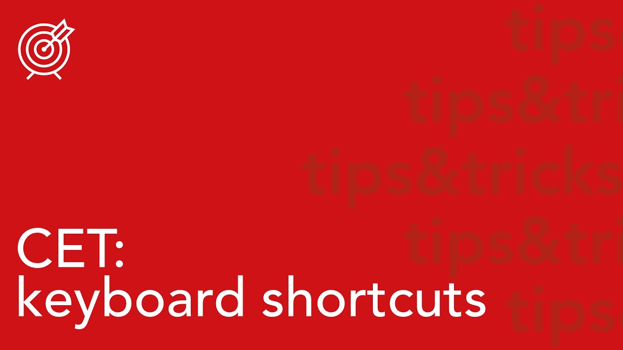 keyboard shortcuts in CET | tips & tricks | kimiko designs - YouTube