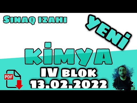 DİM Sınaq kimya 4 cü qrup 13.02.2022 yeni izahı