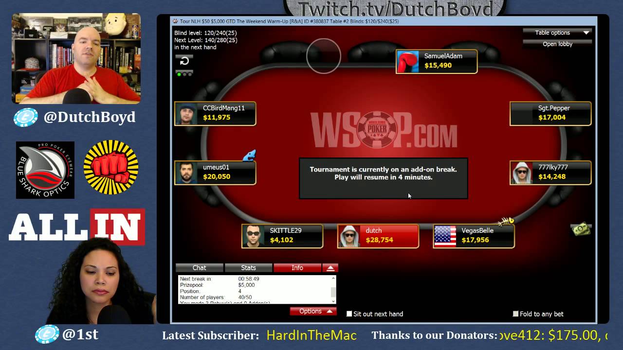 Dutch Boyd's WSOP.com Online Poker Grind - Saturday Edition (9/5/2015 ...