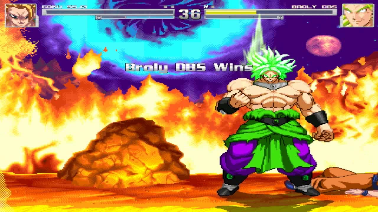 MUGEN ANIME 1.1 GOKU SSJ3 VS BROLY DBS STAGE MARVEL SUPER HEROES THE ...