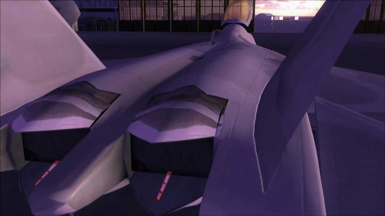 FSX F-22 RAPTOR by IRIS SIMULATIONS sunrise sunset Los Angeles Aerosoft ...