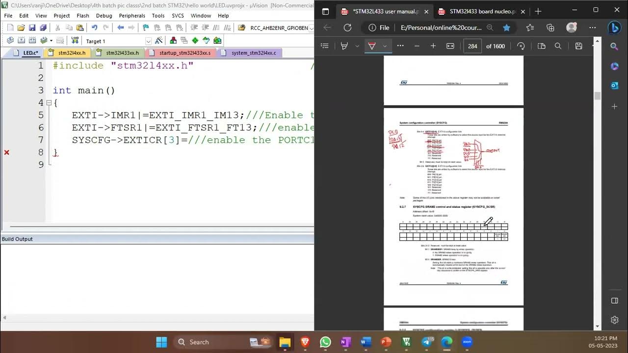 Class 15 Part 2 External interrupt register explanations - YouTube