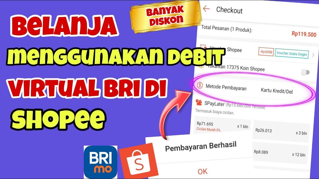 Cara Belanja Online Menggunakan Debit Virtual BRI - YouTube
