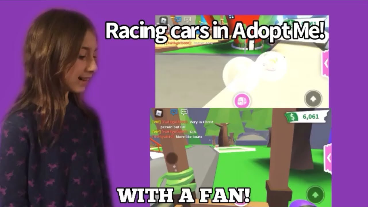 Racing Cars in Adopt Me! with a Fan! | The Gamer Girls - YouTube