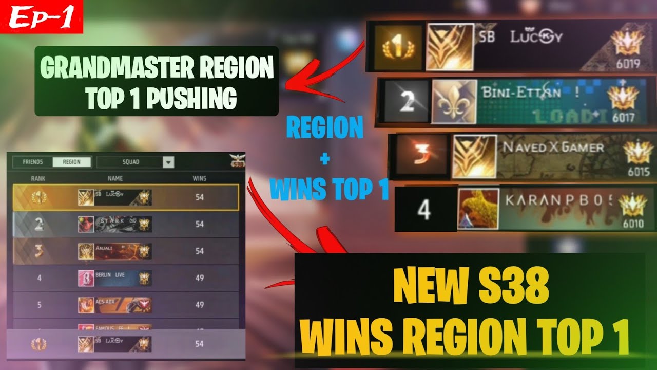 Grandmaster Region Top 1 Pushing /New S38 Grandmaster Push/ Ep-01/Free ...