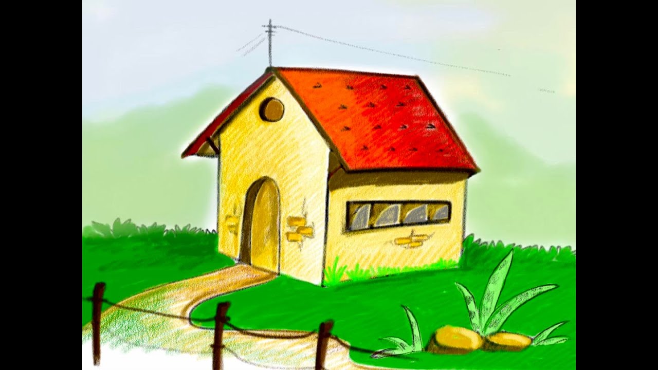 3D HUT DRAW AND PAINT - YouTube