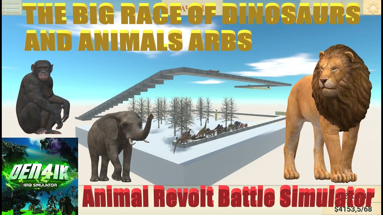 THE BIG RACE OF DINOSAURS AND ANIMALS ARBS - Animal Revolt Battle ...