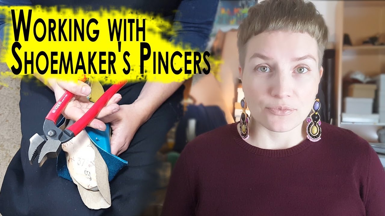 Lasting in shoemaking [ Working with Shoemaker's Pincers] - YouTube