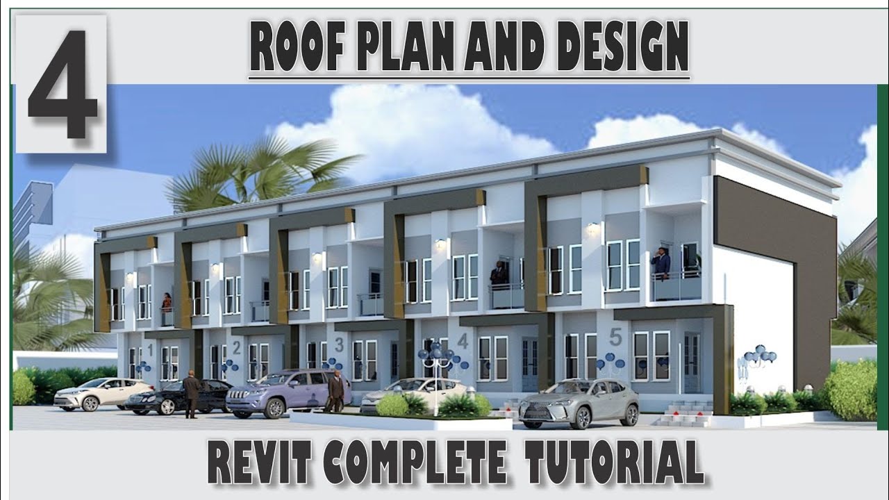 Revit Complete Tutorial : Two Bedroom Terrace House 4 Roof Design - YouTube