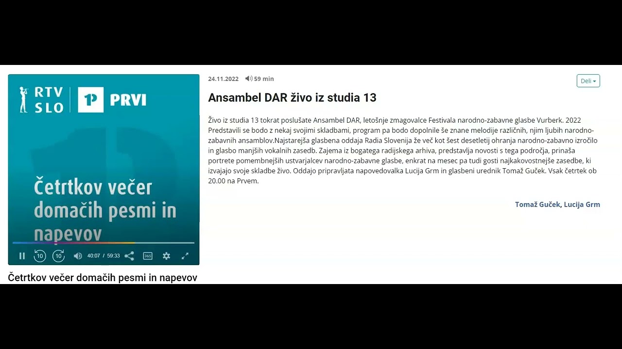 Ansambel DAR-Stari panj - YouTube