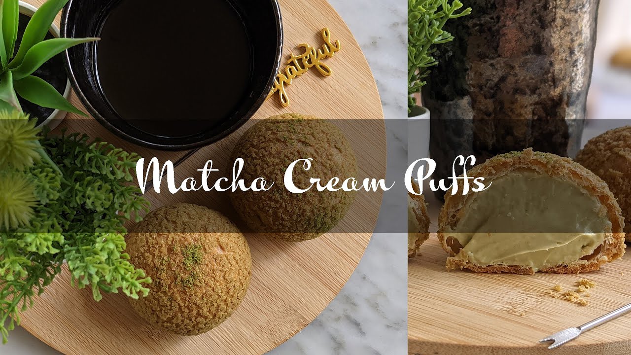 Matcha Cream Puffs - YouTube