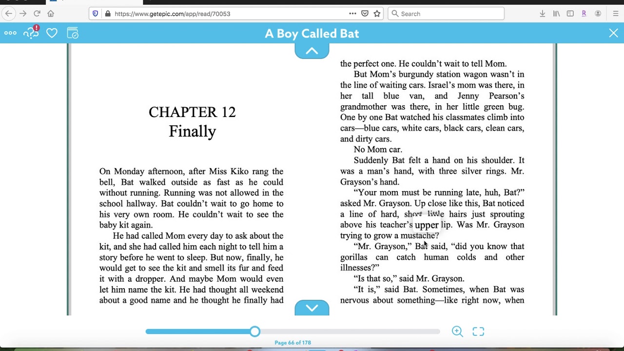A Boy Called Bat Chapter 12 - YouTube