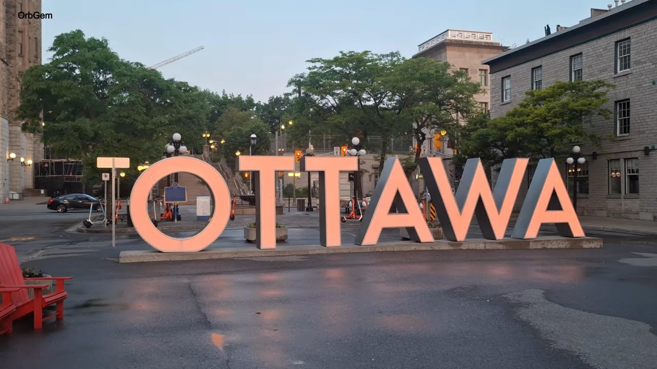 Morning at the Ottawa Sign - YouTube