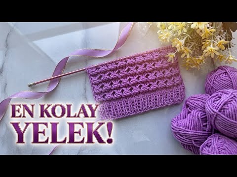 Çok Kolay! Bayan Yelek ve Şal Modeli | Şiş Örgü Örnekleri