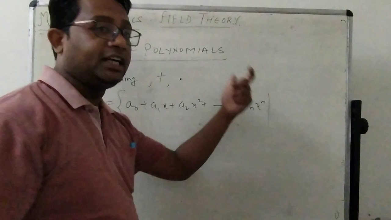 Preliminary concepts-III, Field Theory ( M.Sc. Mathematics) - YouTube