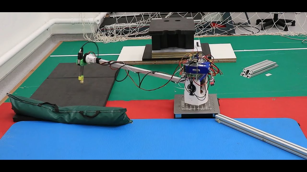 Legged Robot test on planar running on rough terrains - YouTube