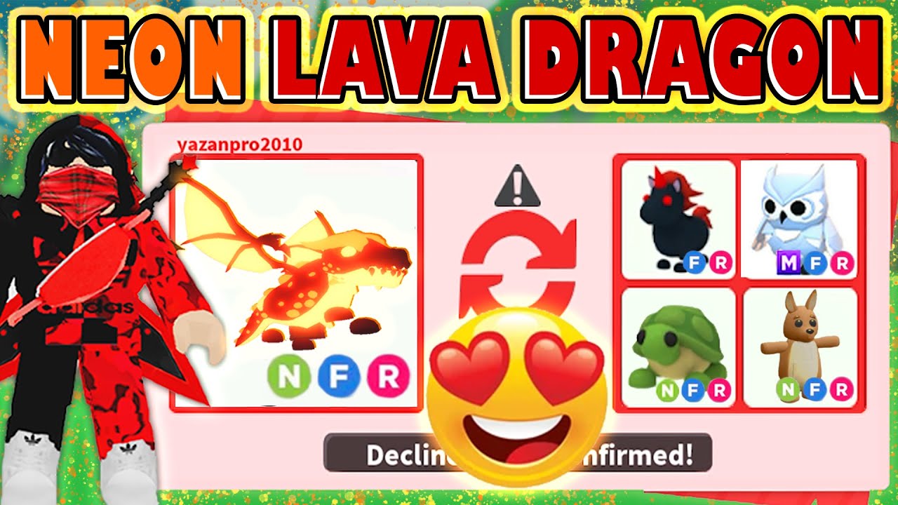 TRADING NEON LAVA DRAGON 🎃🔥 IN NEW ADOPT ME HALLOWEEN UPDATE - YouTube