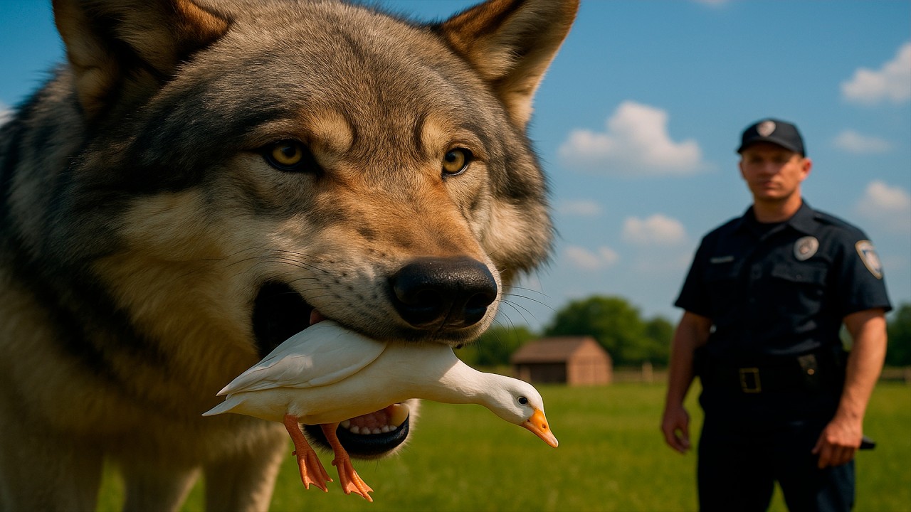 Heroic Rescue: Police vs. Wolf Pack — Saving the Farm Geese in Broad ...