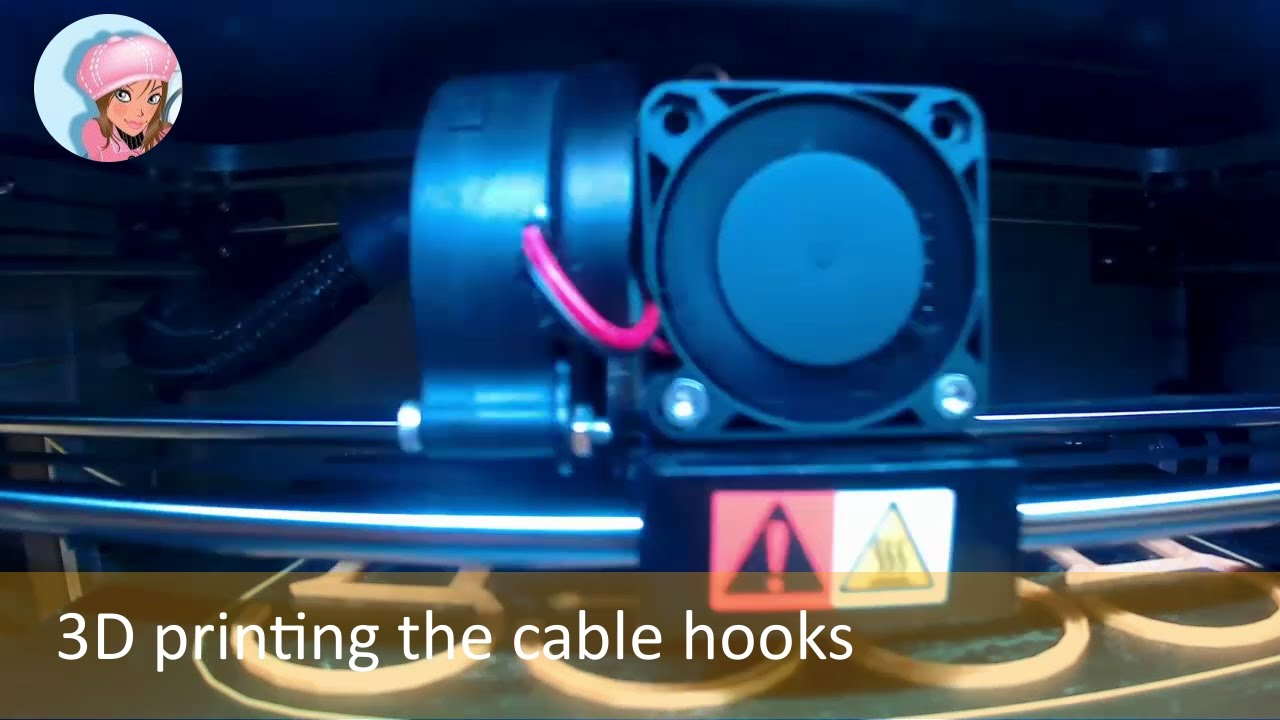 3D printing cable hooks - YouTube