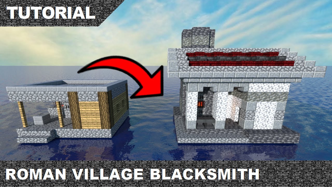 Minecraft Roman Village Blacksmith Tutorial - YouTube