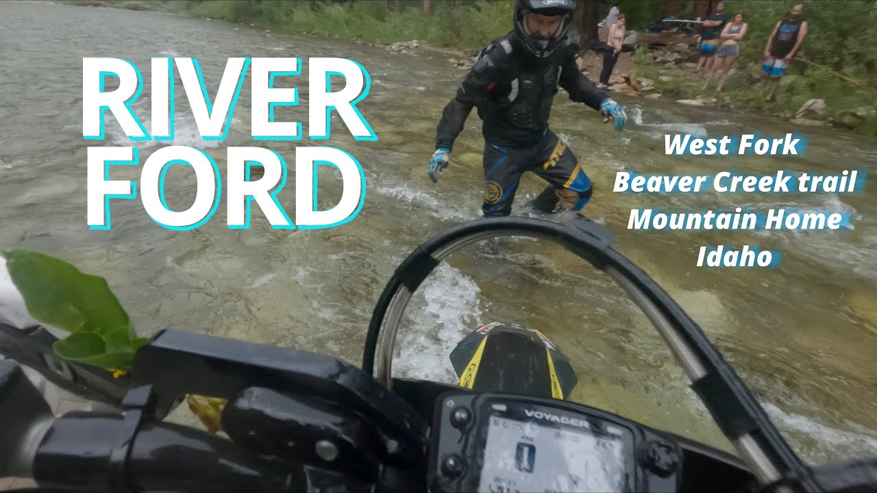 Dirt biking Idaho - Trail leads us to cross the Boise river #dirtbike # ...