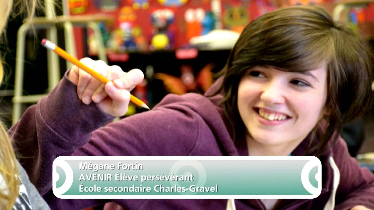Mégane Fortin - Lauréate de la semaine AVENIR Élève persévérant - YouTube