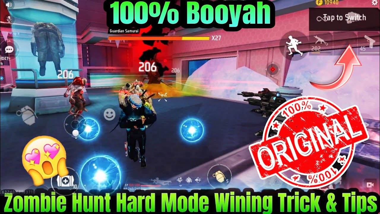 Zombie Hunt Hard Winning Tricks & Tips | Free Fire New Zombie Hunt ...