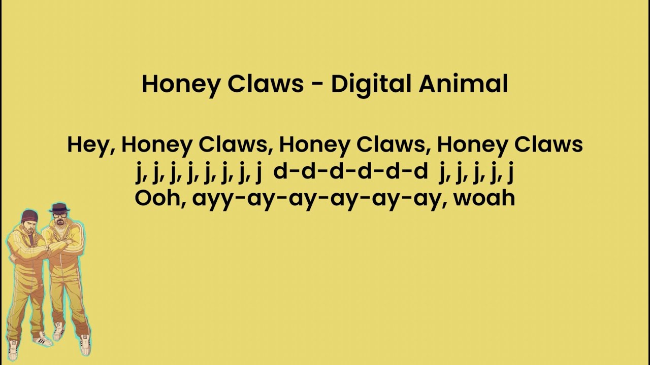 Honey Claws-Digital Animal (with Lyrics) - YouTube