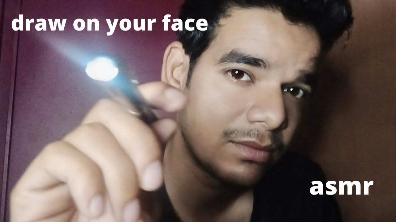 Drawing on your Face Asmr (1 Minute Asmr) - YouTube
