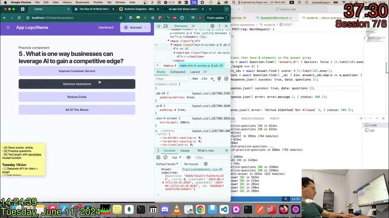 Work/Code/Study with me | Day 43 building SaaS (no music) - YouTube