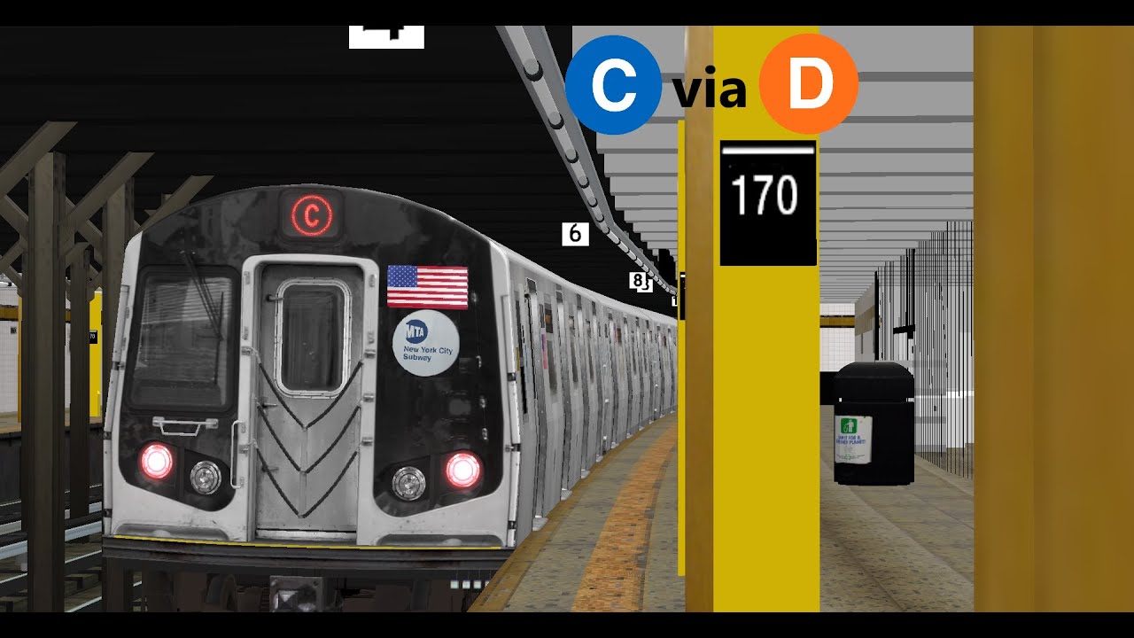 R160 C Train to Euclid Av via Concourse lcl - YouTube