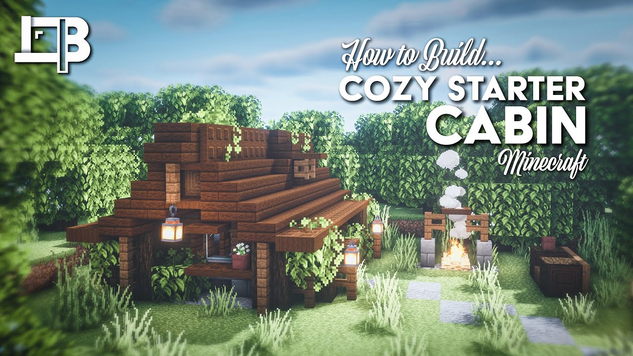 Minecraft: How To Build a Cozy Starter Cabin - 9x7 Starter House ...