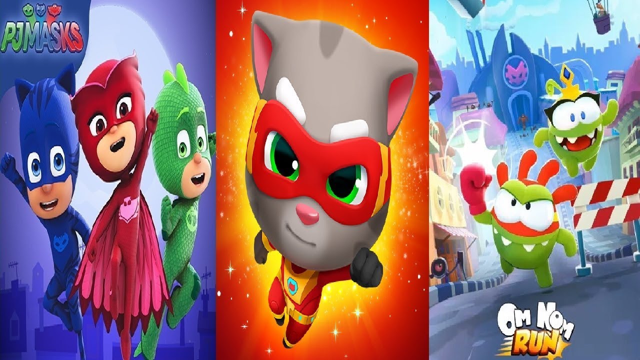 Talking Tom Hero Dash New Update 2020 - Hyper Board VS Om Nom: Run VS ...