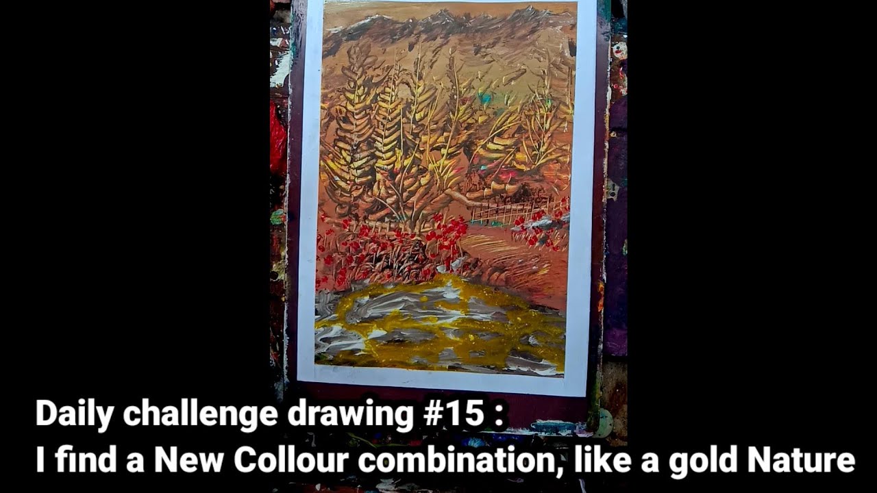 Daily challenge drawing #15 : I find a New Collour combination, like a ...