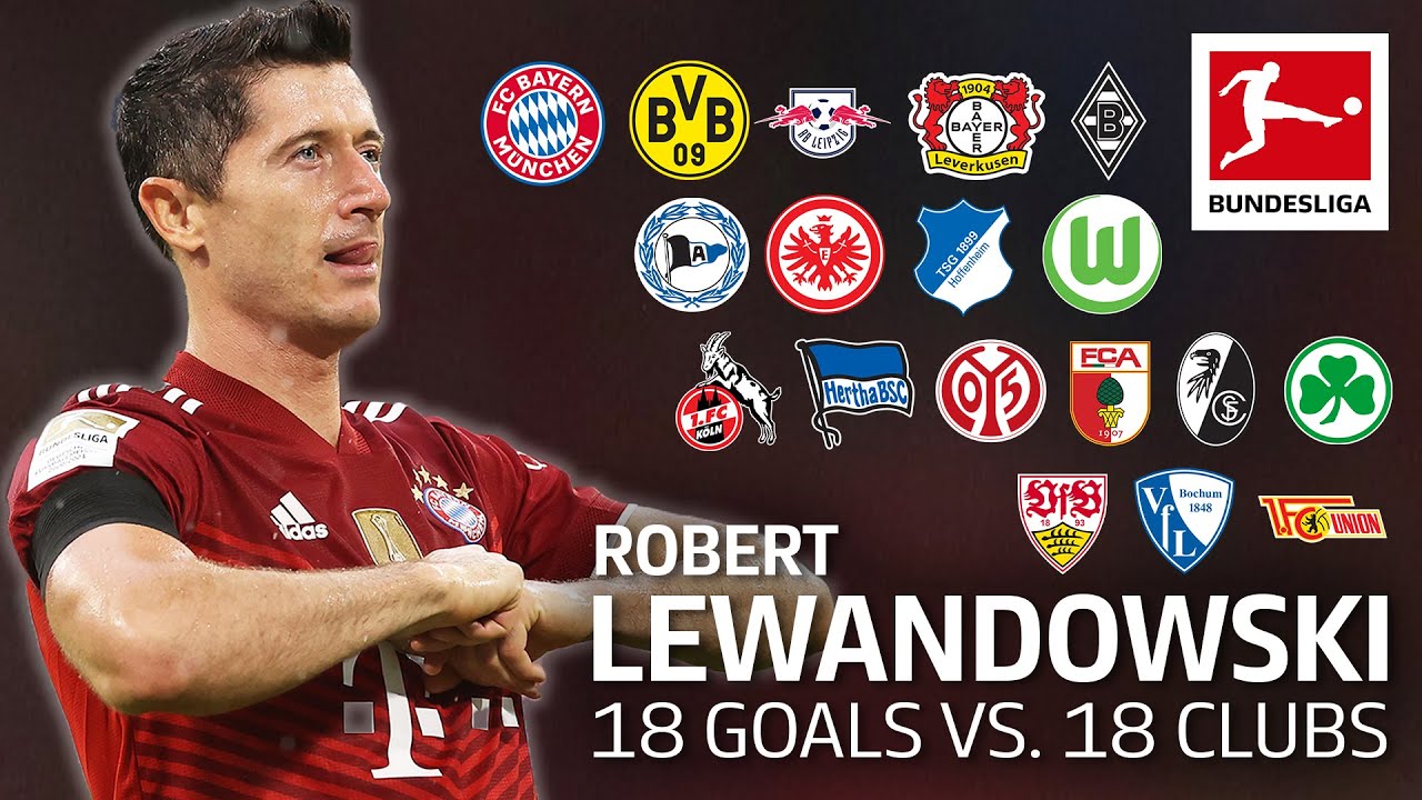 Robert Lewandowski | Best 18 Goals vs. 18 Clubs - YouTube