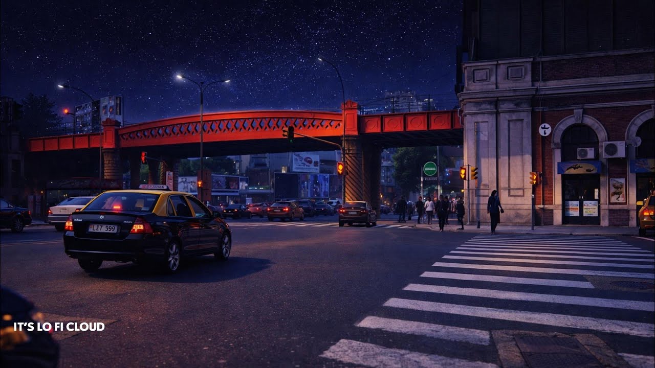 Night Neon City 🌃 Chill Lo-Fi Background Music | Night Drive Bridge ...
