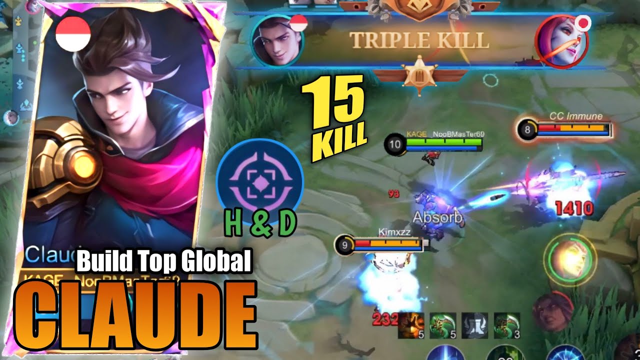 HIGH & DRY For CLAUDE? Must Try!! BEST BUILD AND EMBLEM CLAUDE 2024 ...