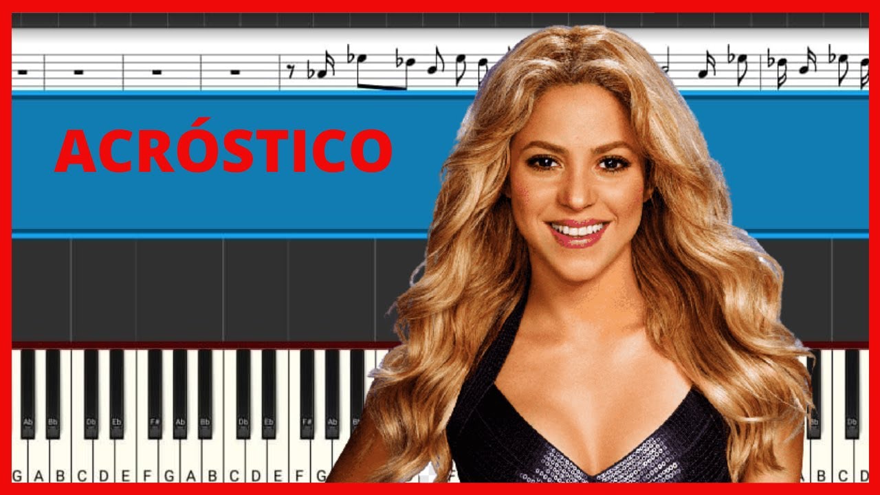 Shakira - Acróstico | Piano Tutorial | Midi Acordes - Chordify